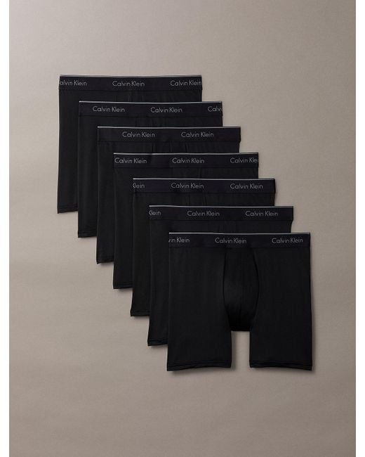 Calvin Klein 7 Pack Boxer Briefs in Black for Men | Lyst UK