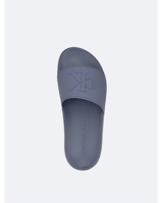 Calvin Klein Winston Slide in Blue for Men | Lyst