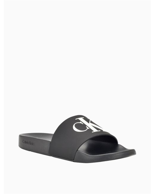 Calvin Klein Amand Slides in Black for Men | Lyst