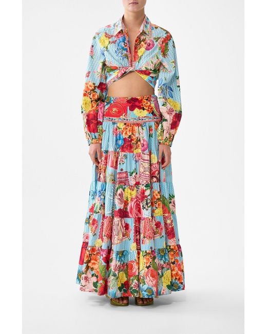 CAMILLA Jersey Spliced Tiered Skirt Papers And Curious Capers | Lyst UK