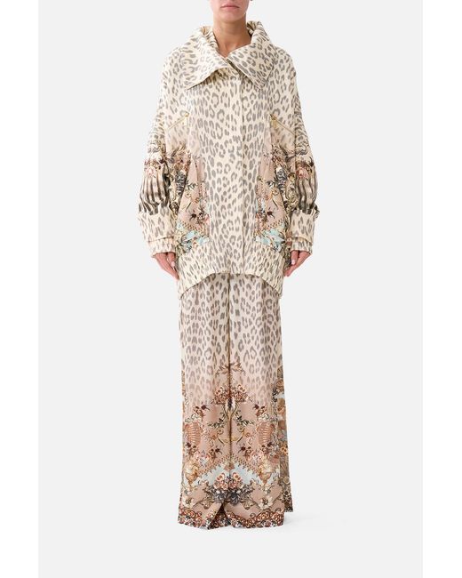 CAMILLA Oversized Jersey Parker Jacket Aranjuez Animalia in Natural ...