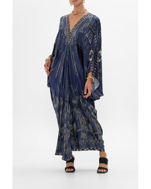 CAMILLA T Shape Long Kaftan The Egypt Effect in Blue | Lyst