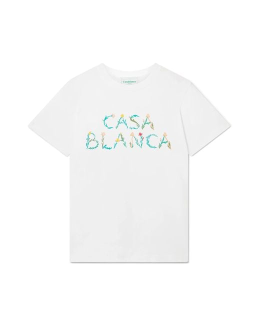 Casablanca Paris L'Arche Fleurie T-Shirt in White | Lyst