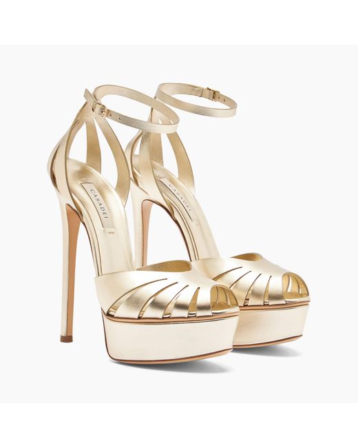 Casadei Flora Sandali Flash in Metallic | Lyst