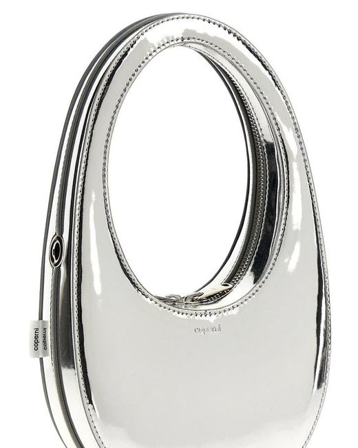 Coperni Mirrored Crossbody Mini Swipe Bag in Gray | Lyst