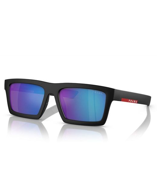 Prada Rectangular Frame Sunglasses in Green for Men | Lyst UK