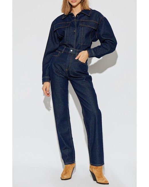 Aeron Tailored Button-Up Jacket in Blue | Lyst