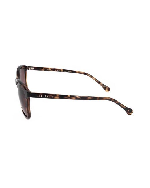 Ted Baker Oval Frame Full Rim Sunglasses in Brown | Lyst UK