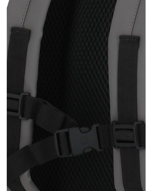 Rains Rolltop Rucksack Logo Detailed Backpack in Gray for Men | Lyst