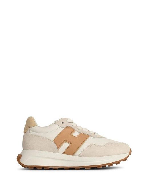 Hogan Logo Patch Panelled Sneakers | Lyst