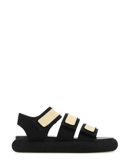 Neous Triple Strap Modern Sandals in Black | Lyst