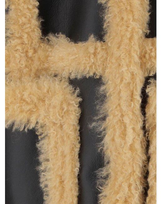 Stand Studio Hadlee Shearling Edge Coat in Black | Lyst