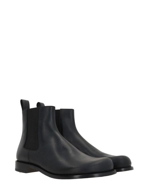 Loewe Campo Round Toe Chelsea Boots in Black for Men | Lyst