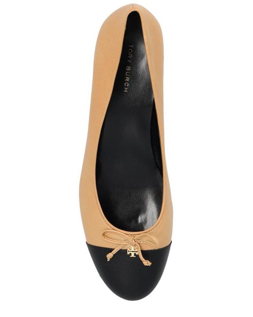 Tory Burch Cap Toe-Heel Pumps in Brown | Lyst