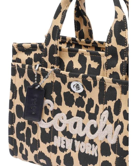 COACH Cargo Leopard Print Tote Bag in Black | Lyst Australia