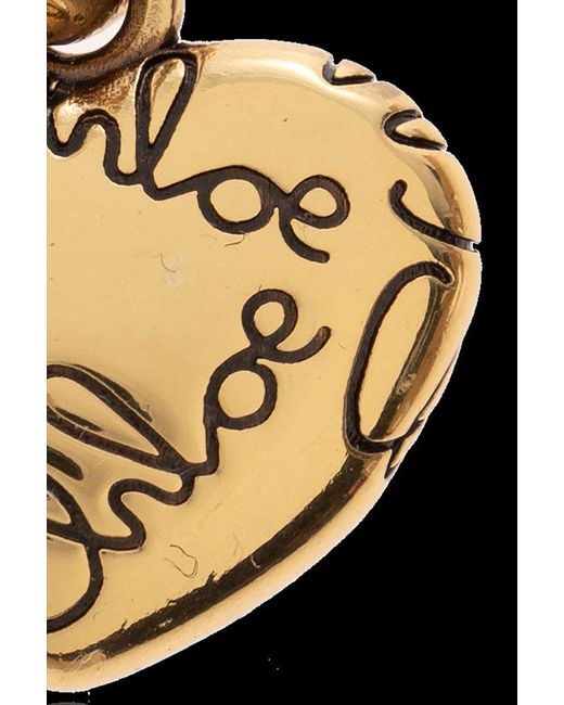 Chloé Alphabet Heart Logo Charm in Black | Lyst UK