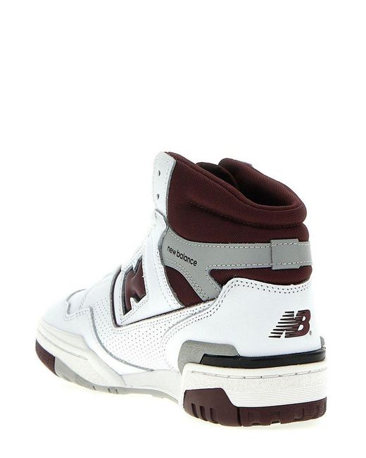 New Balance 650 High-Top Lace-Up Sneakers in White | Lyst