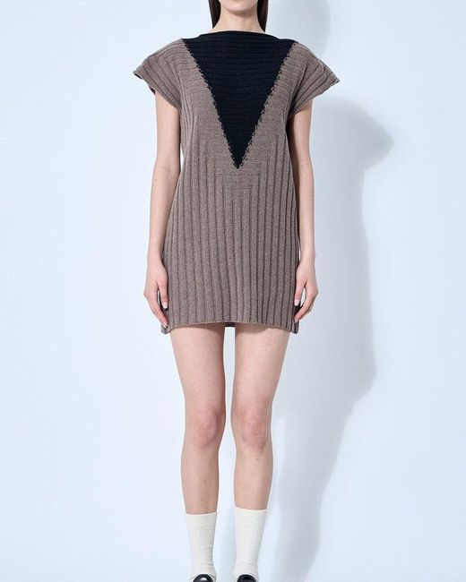 Kiko Kostadinov Dakota Knit Shift Dress in Blue | Lyst