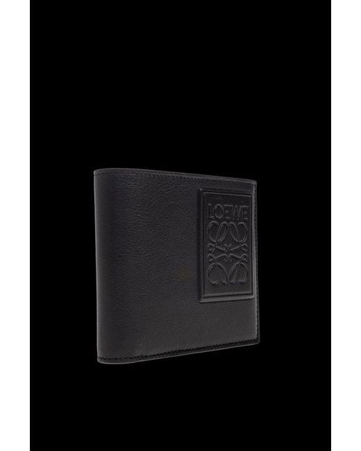 Loewe X Suna Fujita Logo Patch Bi-Fold Wallet in Black for Men | Lyst
