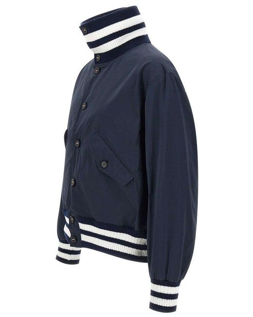 Thom Browne Tech Flight Jacket in Blue for Men | Lyst