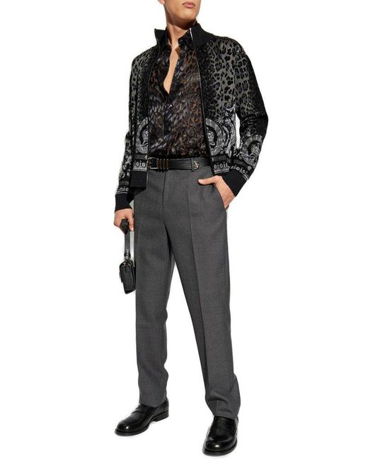 Versace Transparent Shirt in Black for Men | Lyst