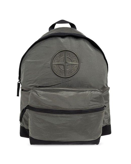 Stone Island Backpack With Logo in Gray for Men | Lyst