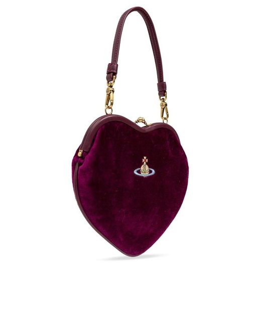 Vivienne Westwood Belle Heart Tote Bag in Purple | Lyst