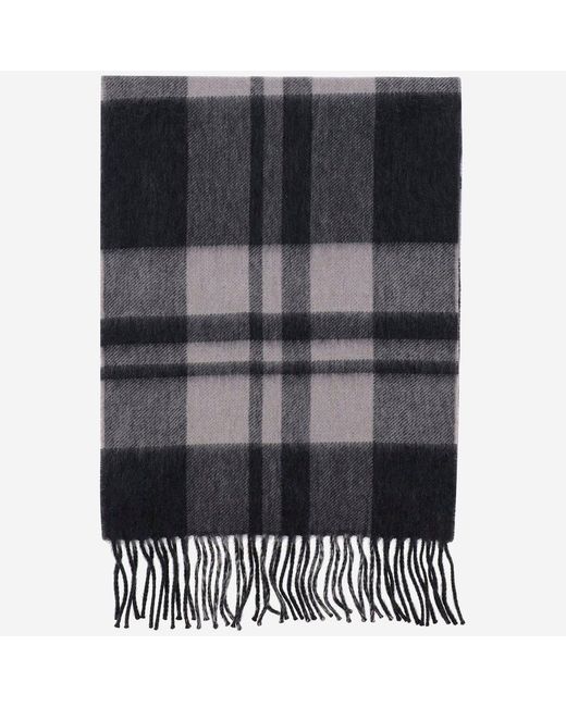 Alex Begg Taransay Check Scarf in Black for Men | Lyst UK