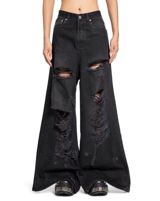 Vetements Distressed Wide Leg Jeans in Black for Men | Lyst Vetements Distressed Wide Leg Jeans in Black for Men | Lyst