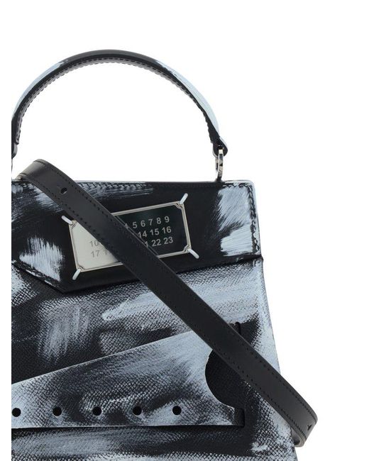 Maison Margiela Small Snatched Handpainted Handbag in Blue | Lyst
