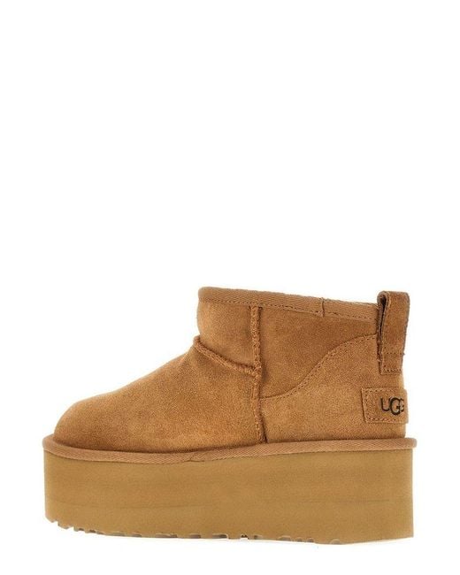 UGG Classic Ultra Mini Platform Boots in Brown | Lyst UK