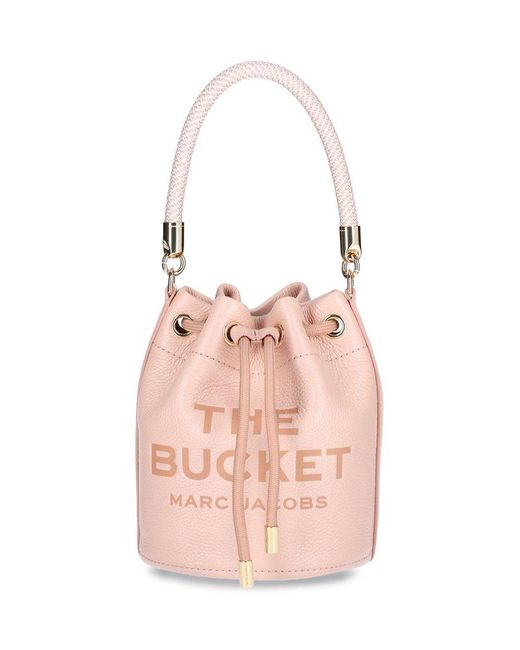 Marc Jacobs Rose Leather Bucket Bag in Pink | Lyst