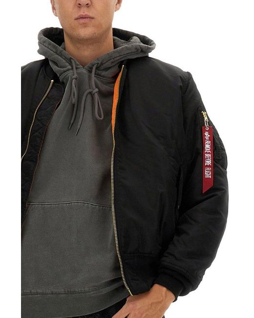 Alpha Industries Ma 1 Classic Jacket in Black | Lyst