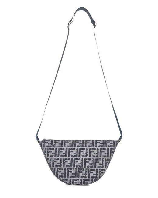 Fendi Ff Melon Small Messenger Bag in White for Men | Lyst