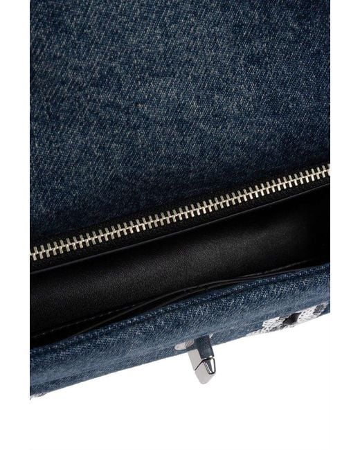 Marc Jacobs The Sequin Daisy Denim Dual Chain Mini Bag in Blue | Lyst