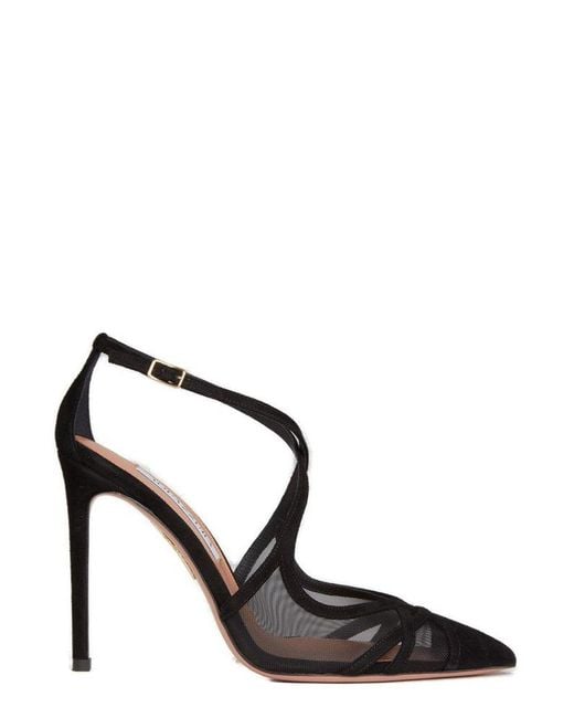Aquazzura Shear Cut-Out Detailed Pumps in Black | Lyst