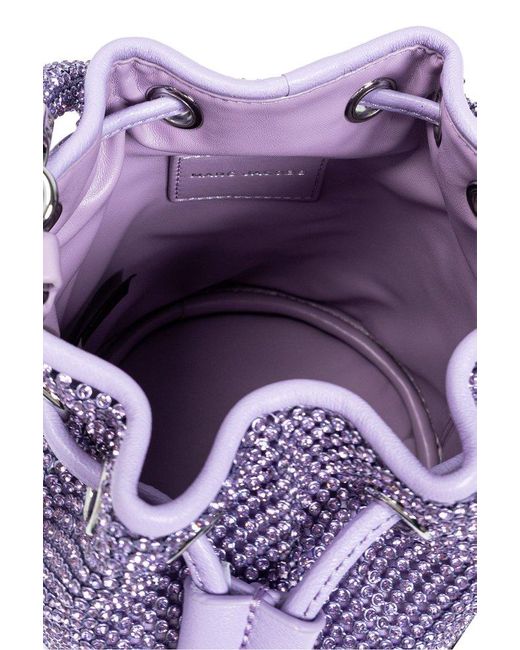 Marc Jacobs The Mini Rhinestone Bucket Bag in Purple | Lyst
