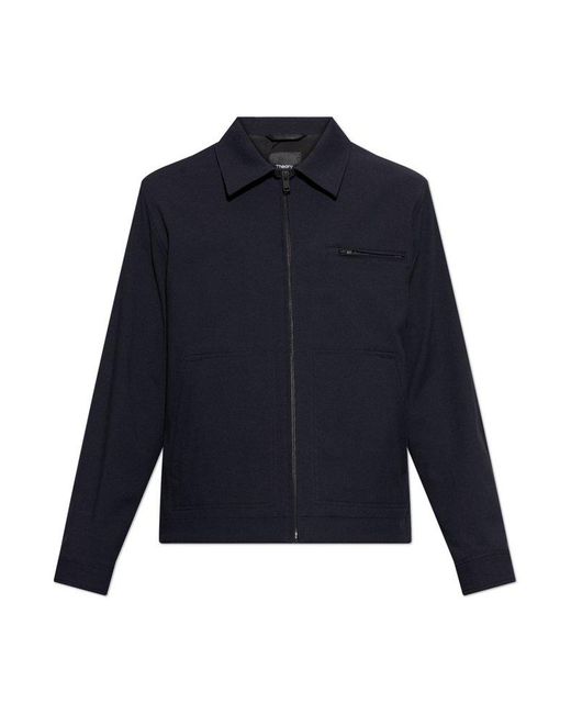 Theory Neoteric Twill Workwear Jacket in Blue for Men | Lyst UK