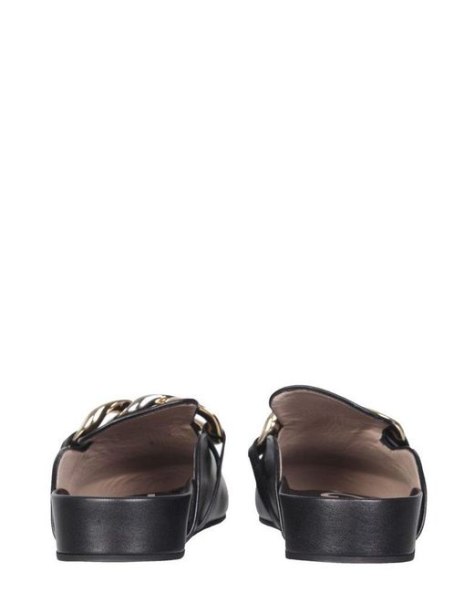 N°21 Oversized Chain Mules in Black | Lyst