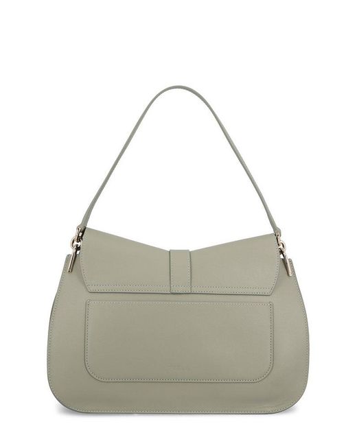 Furla Flow Logo Plaque Large Tote Bag in Metallic | Lyst