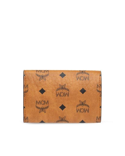 MCM Wallet With Logo in Brown | Lyst