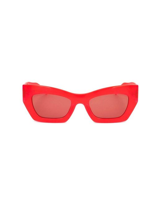 BOSS Cat-Eye Frame Sunglasses in Red | Lyst UK
