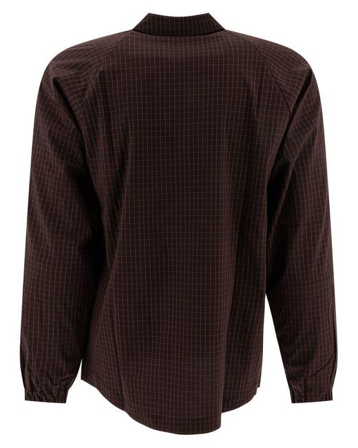 GR10K Checkered Shirt in Brown for Men | Lyst