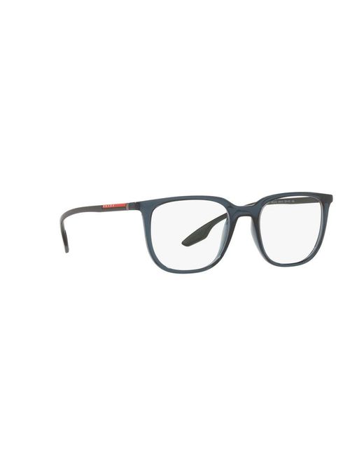 Prada Square Frame Glasses in Black | Lyst UK
