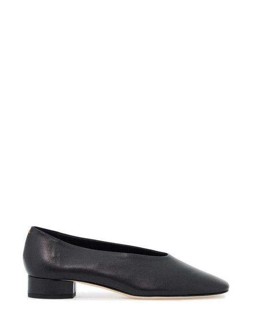 Aeyde Aeyde Delia Square-Toe Ballet Flats in Black | Lyst