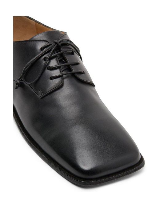 Marsèll Square Toe Lace-Up Derby Shoes in Black for Men | Lyst