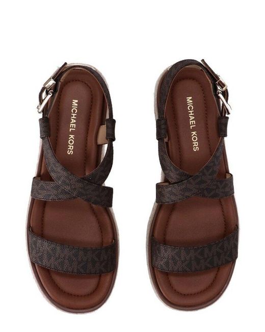 MICHAEL Michael Kors Lynn Signature Logo Platform Espadrille Sandals in ...