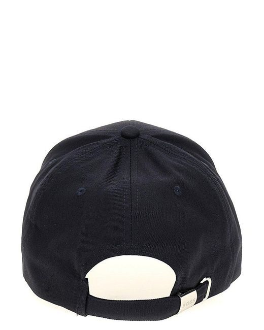 BOSS Logo Embossed Baseball Cap in Blue for Men | Lyst