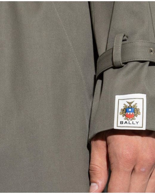 Bally Trench Coat With Pockets in Gray for Men | Lyst