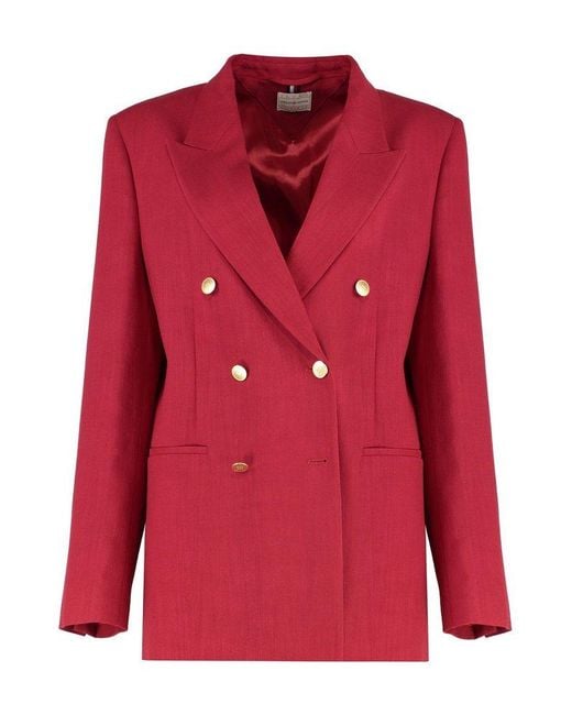 Tommy Hilfiger The Sofia Capsule Double Breasted Blazer in Red | Lyst UK